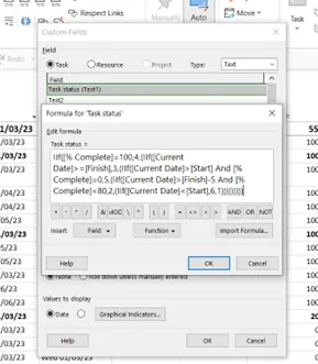 Using colour codes to indicate activity status in Microsoft Project ...